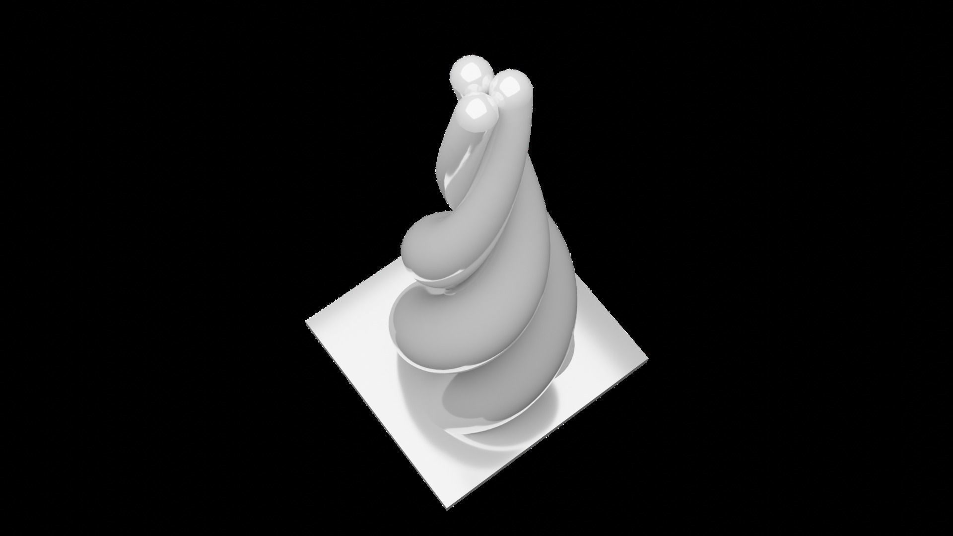 Twisted Spiral three Sculptures 3D model 3D printable | CGTrader