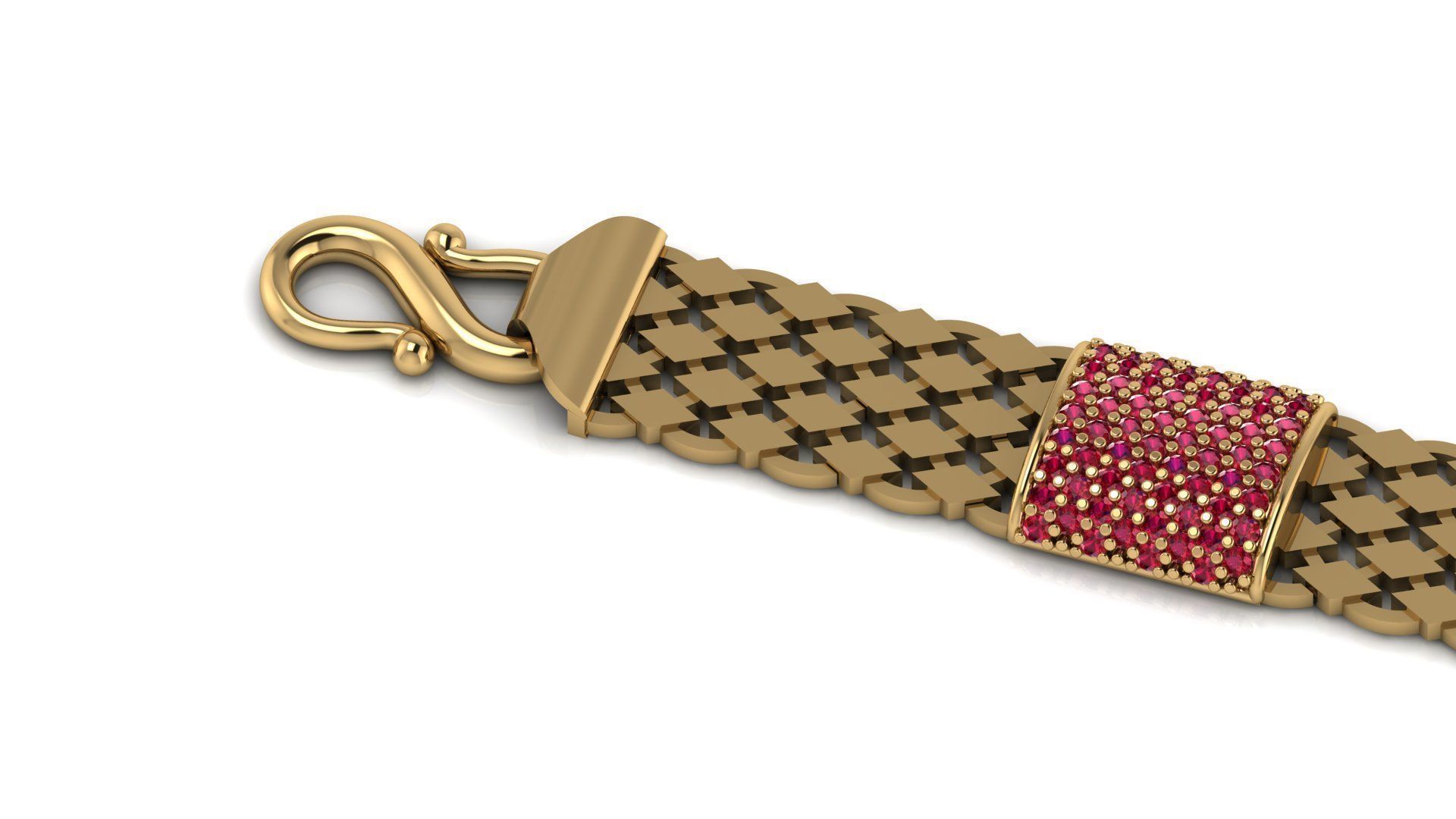 FANCY DIAMOND BRACELET JEWELRY 3D model 3D printable | CGTrader