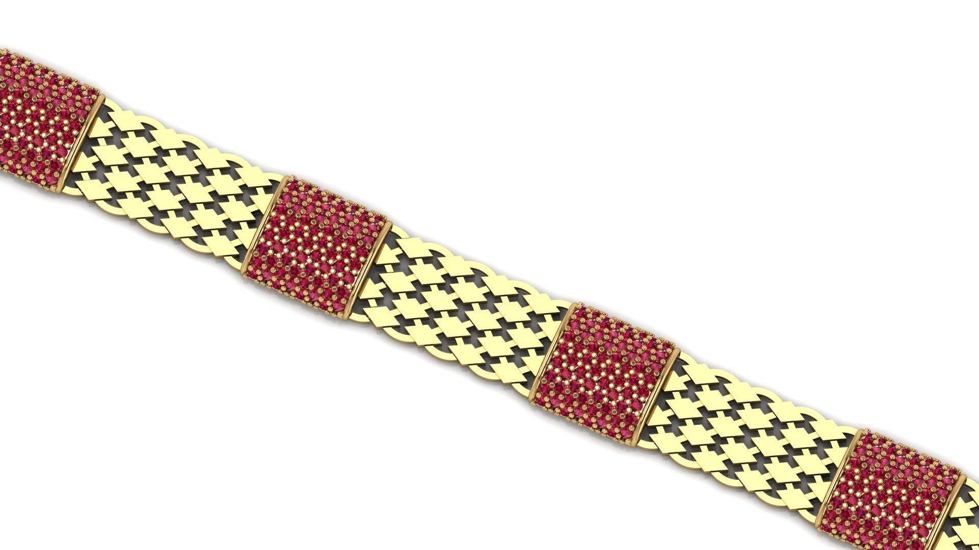 FANCY DIAMOND BRACELET JEWELRY 3D model 3D printable | CGTrader