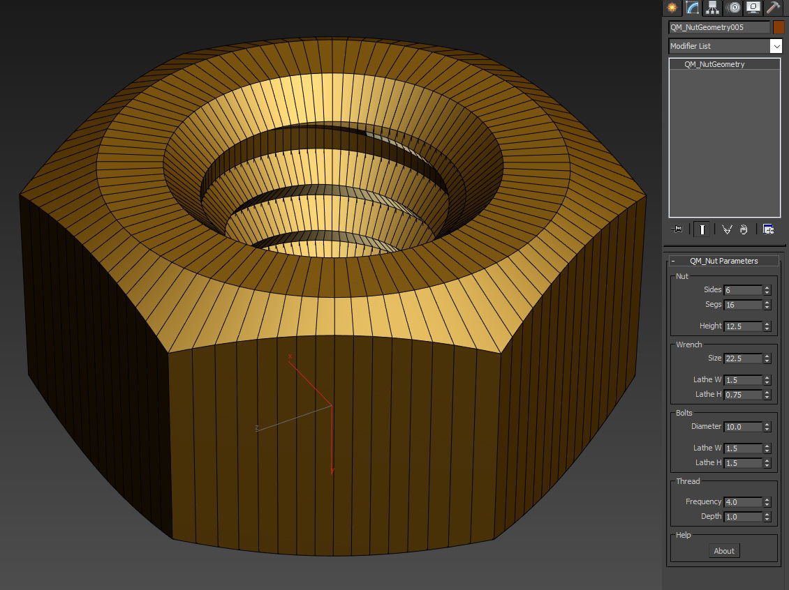 QM Nut Scripted Geometry Plugin 3D model | CGTrader