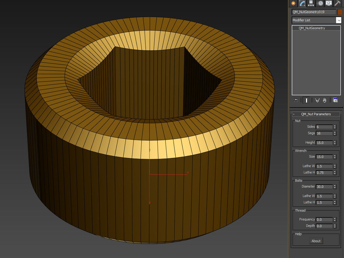 QM Nut Scripted Geometry Plugin 3D model | CGTrader