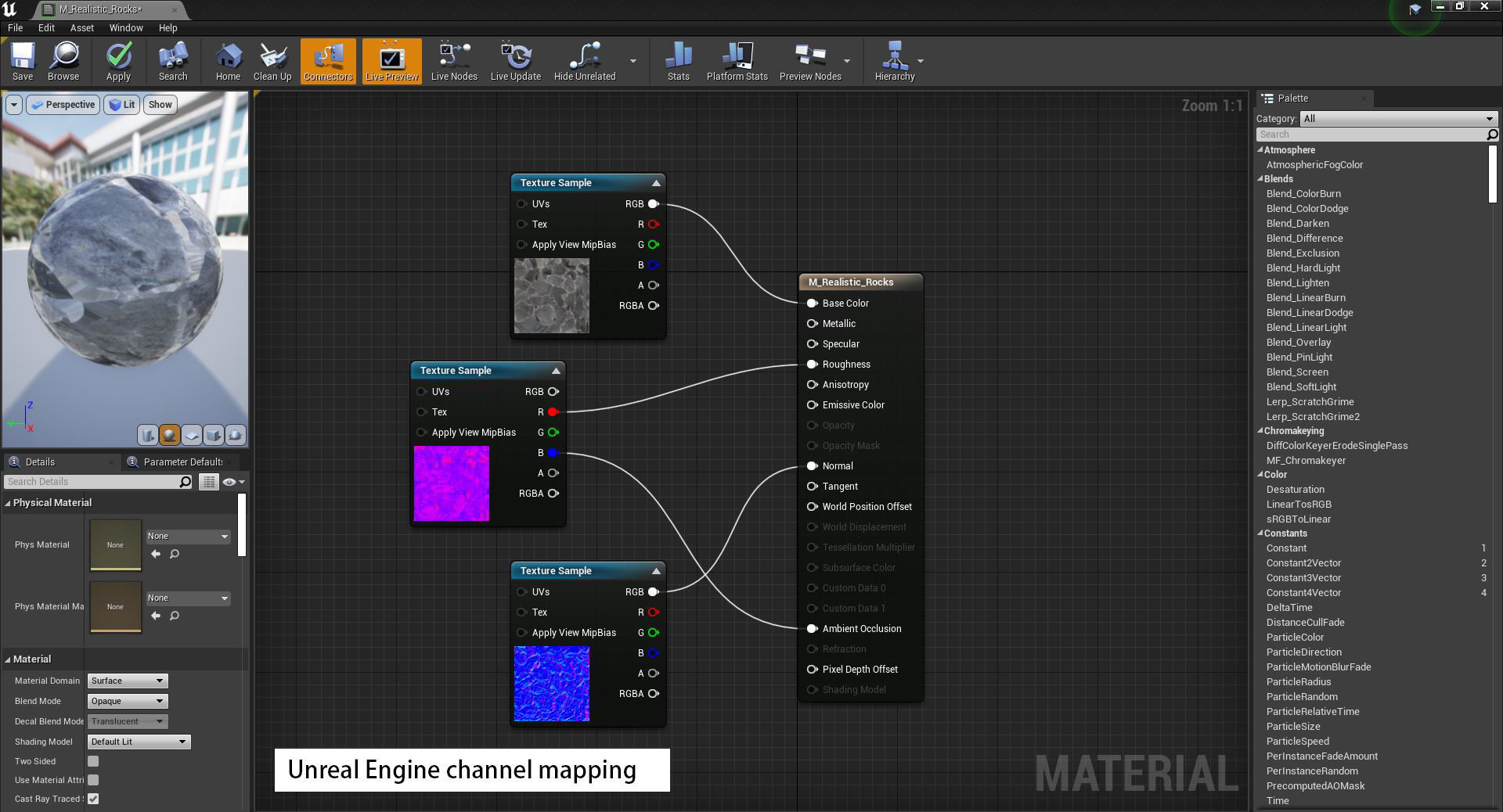 3D model Realistic Rocks Unreal Engine Asset Rocks PBR Texture VR / AR ...