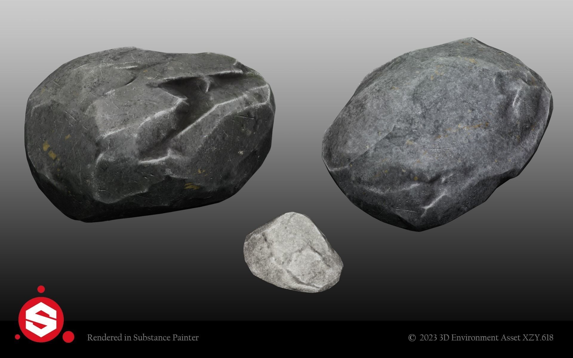3D model Realistic Rocks Unreal Engine Asset Rocks PBR Texture VR / AR ...