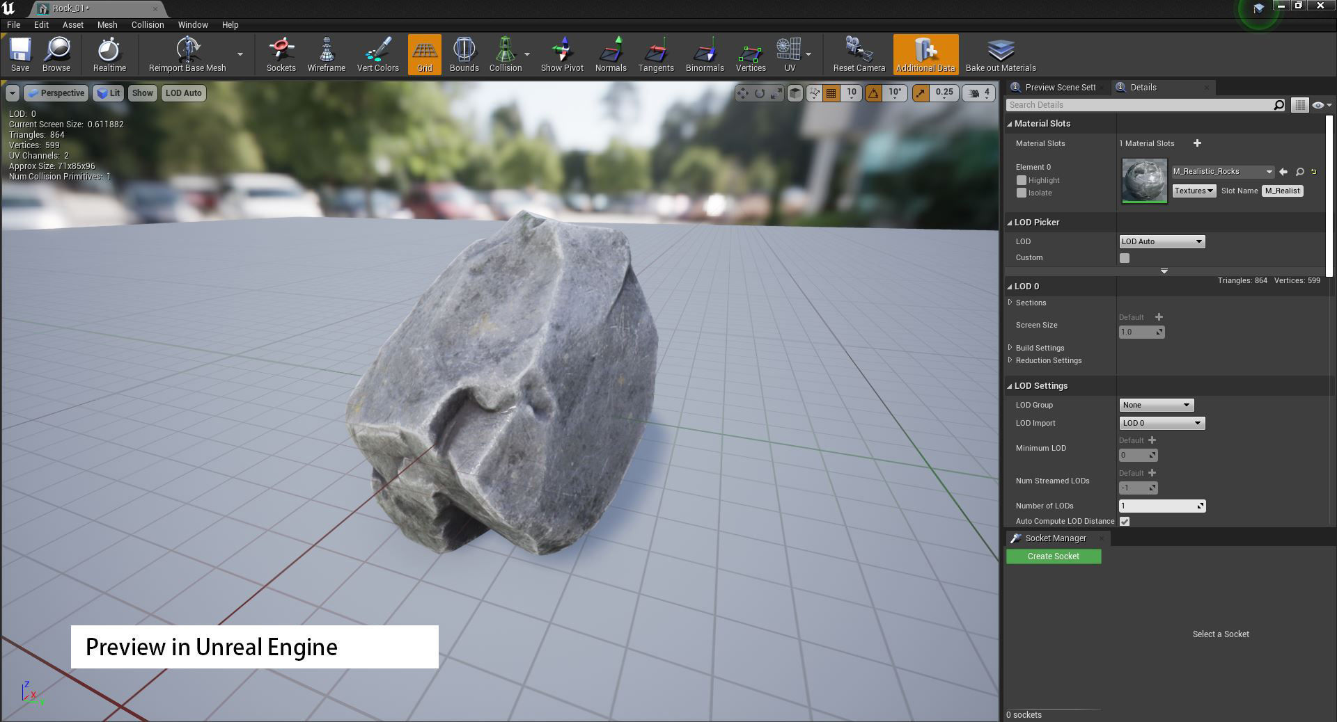 3D model Realistic Rocks Unreal Engine Asset Rocks PBR Texture VR / AR ...