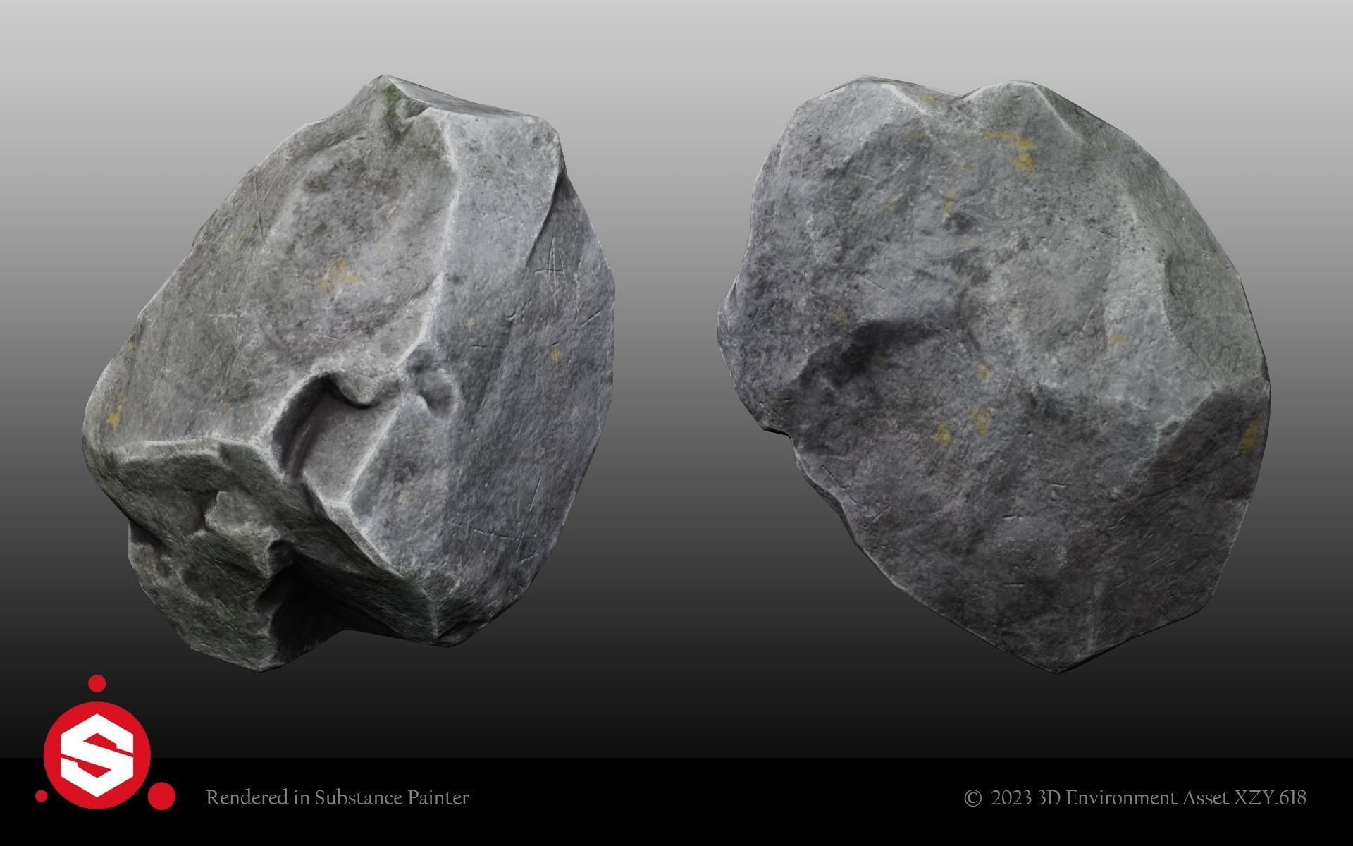 3D model Realistic Rocks Unreal Engine Asset Rocks PBR Texture VR / AR ...
