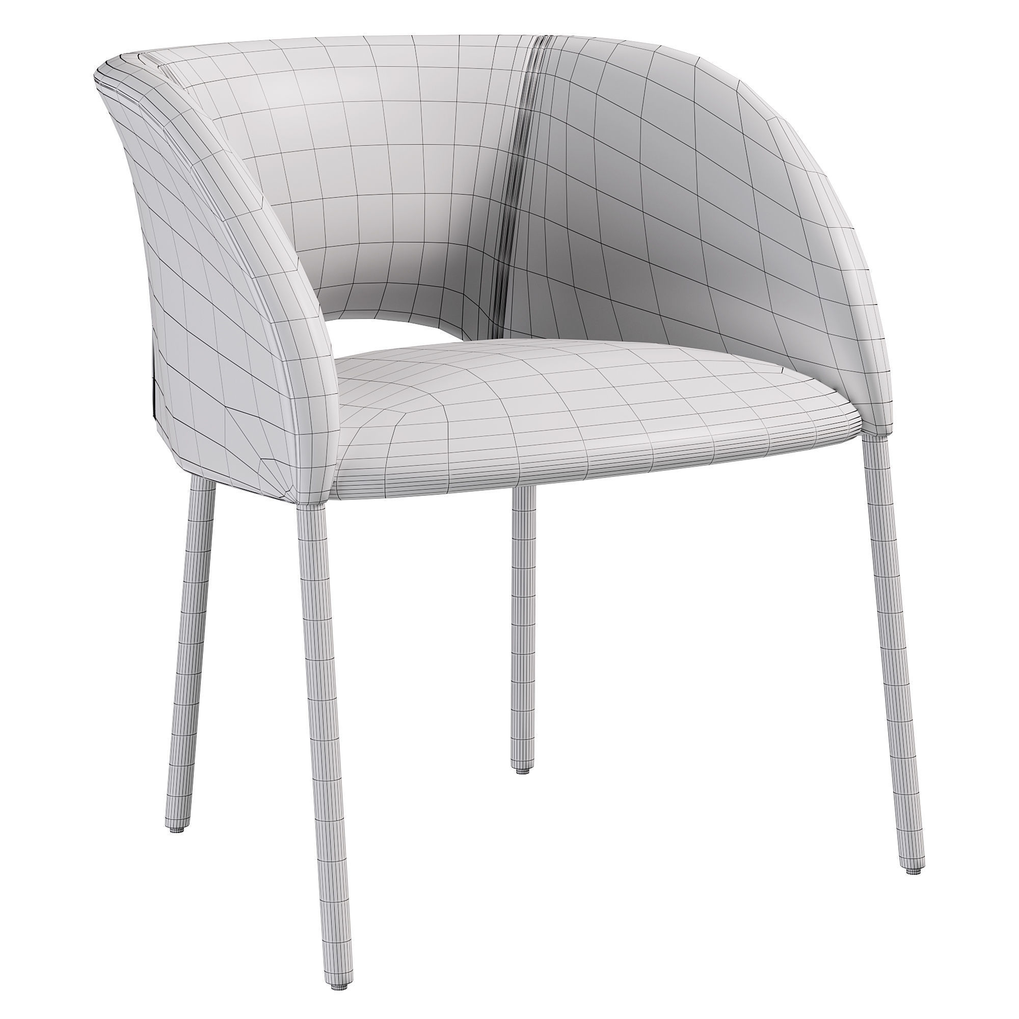 Yumi small armchair 3D model | CGTrader
