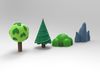 3D model Low Poly Game ready Super Mario game assets props set VR / AR ...