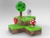 3D model Low Poly Game ready Super Mario game assets props set VR / AR ...