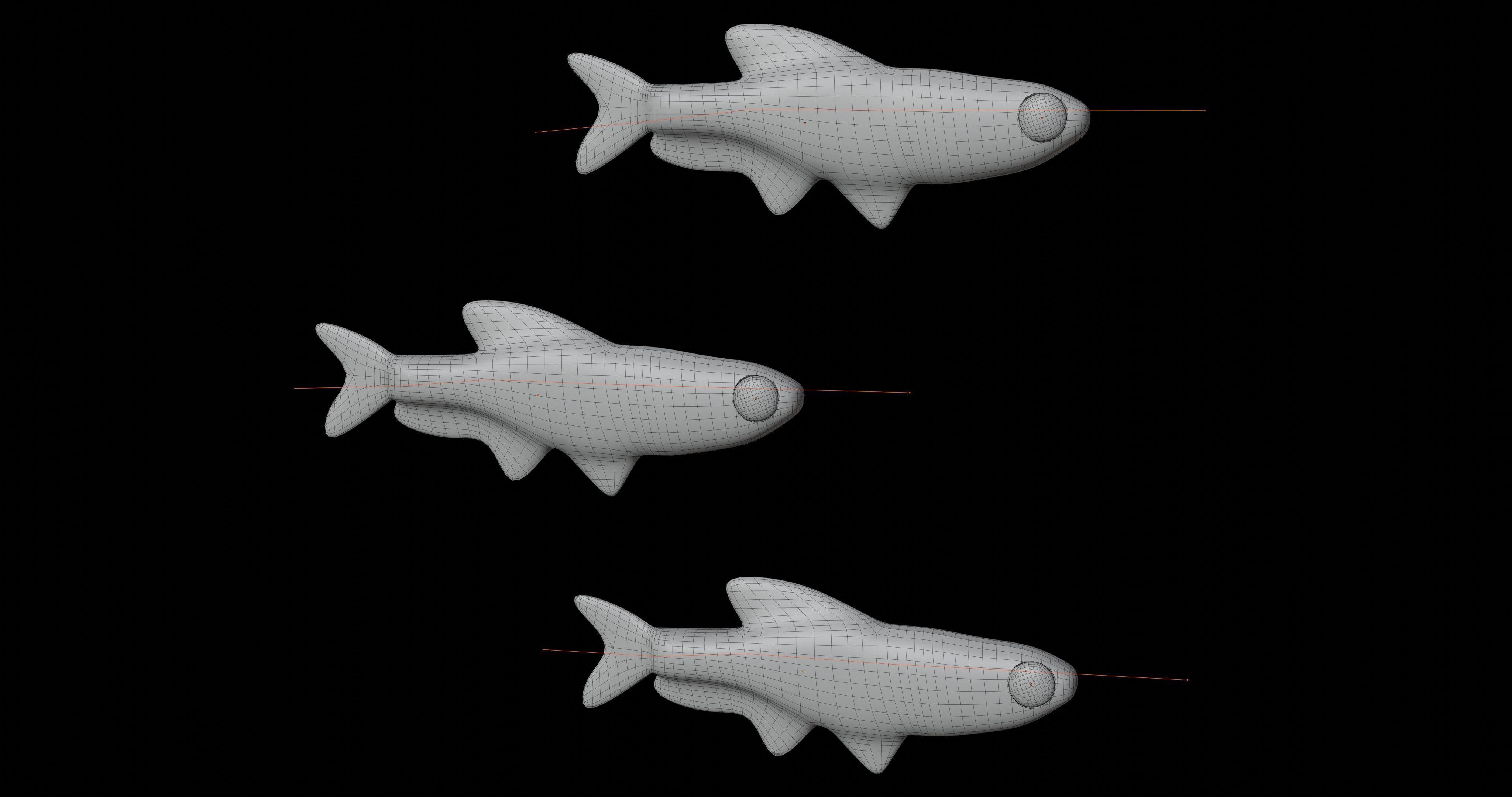 3D Animated And Textured And Fully Rigged Tetra Fish Models 3D model ...