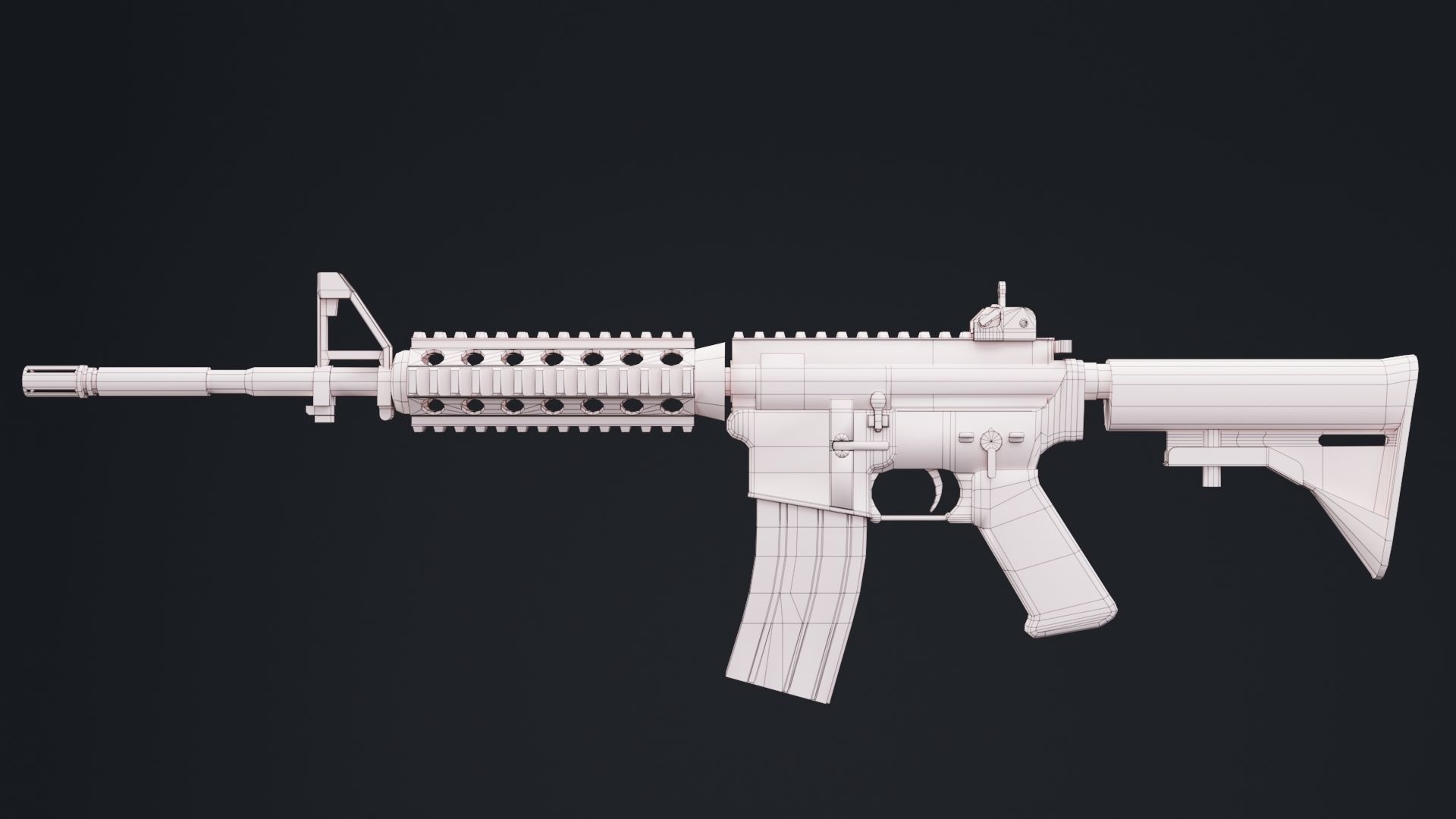 3D model Kawaii M4A4 Rifle VR / AR / low-poly | CGTrader