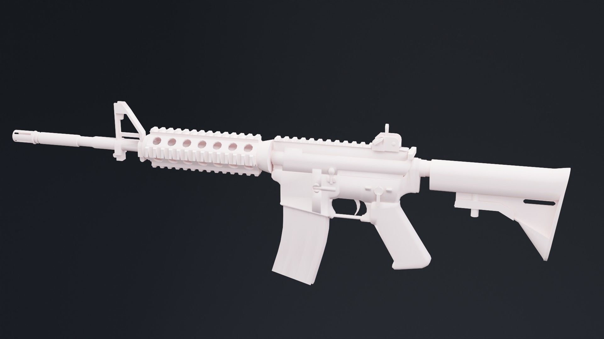 3D model Kawaii M4A4 Rifle VR / AR / low-poly | CGTrader