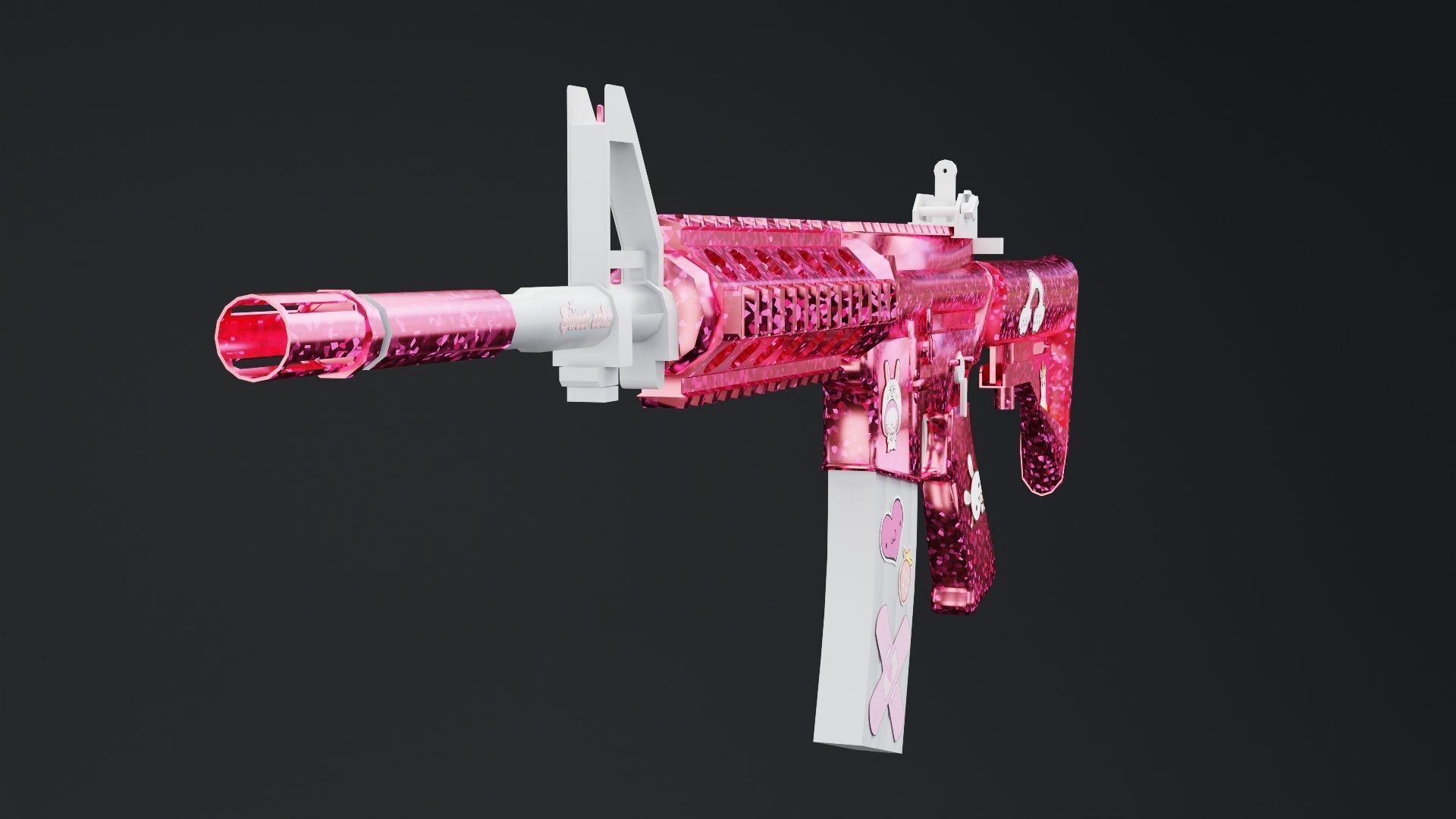 3D model Kawaii M4A4 Rifle VR / AR / low-poly | CGTrader