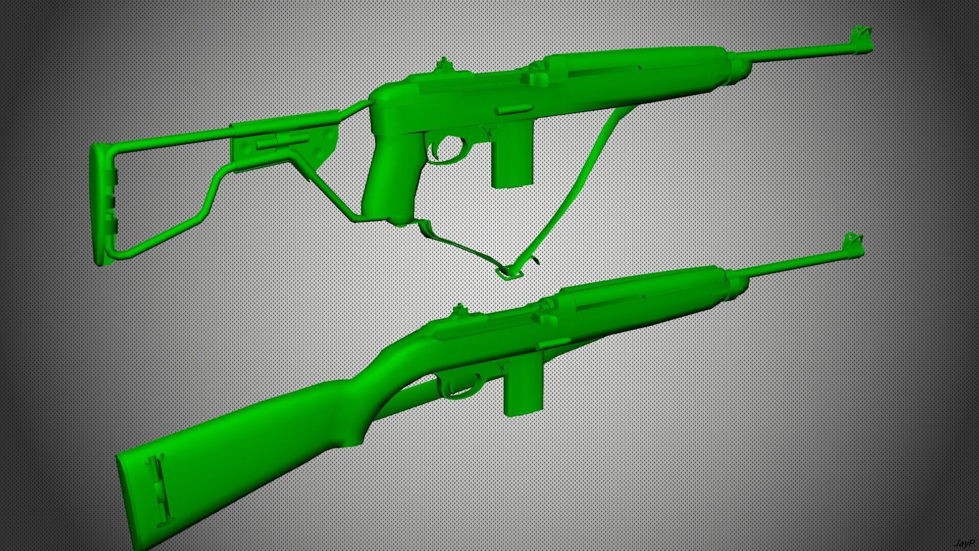 3D model M1 and M1A1 Carbines VR / AR / low-poly | CGTrader