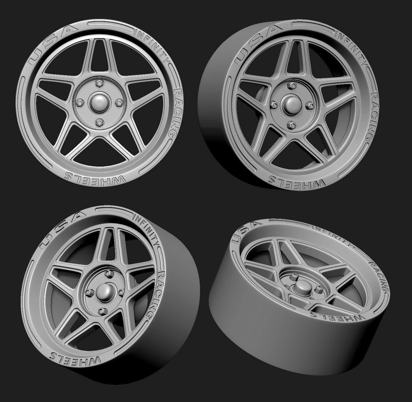 WHEEL INFINITY RACING 3D model 3D printable | CGTrader