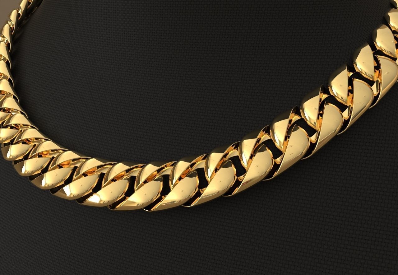 Tiffany Cuban Curb Chain Link Bracelet 10 mm Wide 3D model 3D printable ...