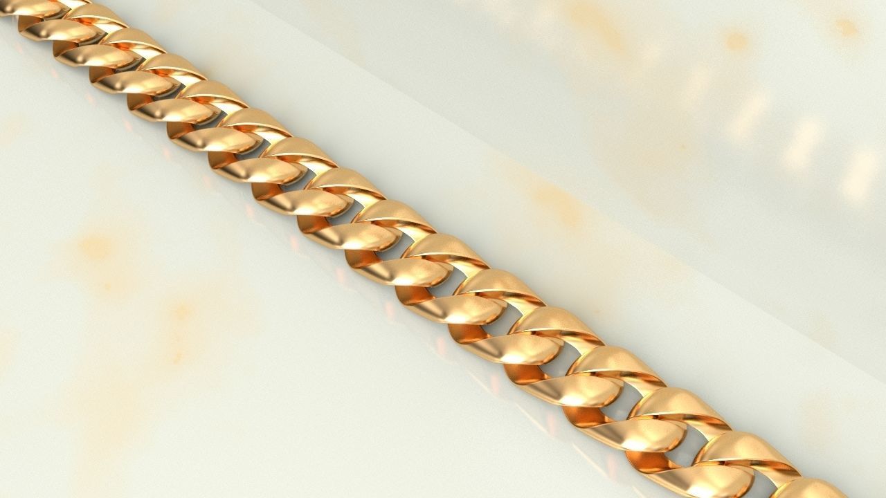 Tiffany Cuban Curb Chain Link Bracelet 10 mm Wide 3D model 3D printable ...