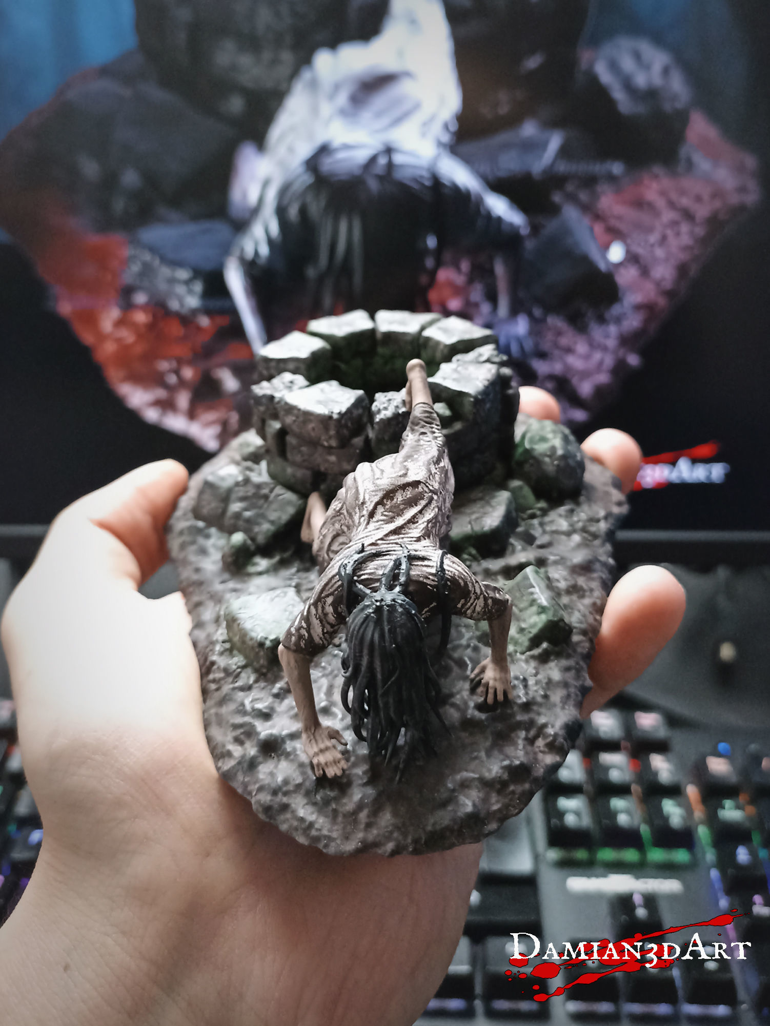 Onryo Sadako Samara STL The Ring 3D Printable Sculpt 3D model 3D ...