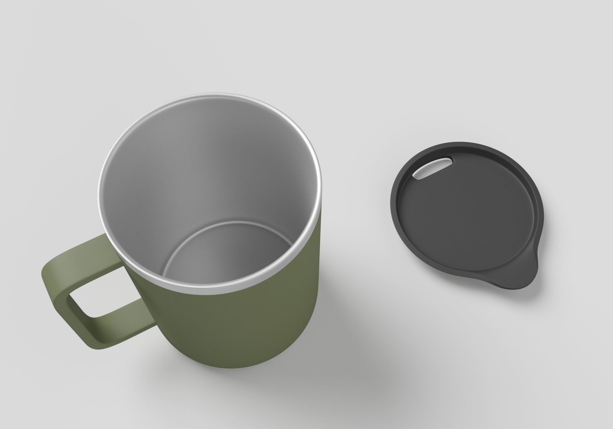 termos and mug designs with pouring out coffee and cup 3D model | CGTrader