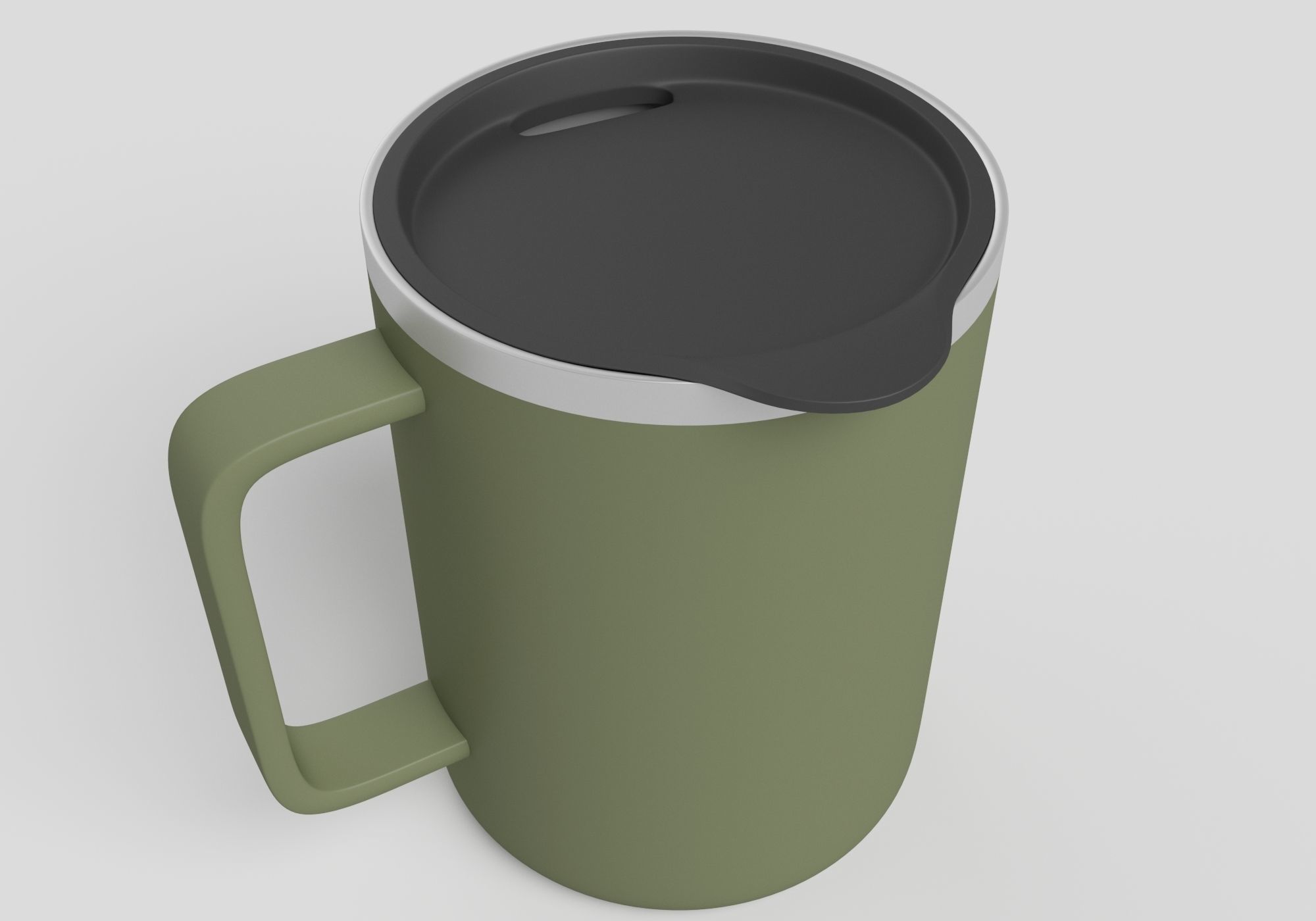 termos and mug designs with pouring out coffee and cup 3D model | CGTrader