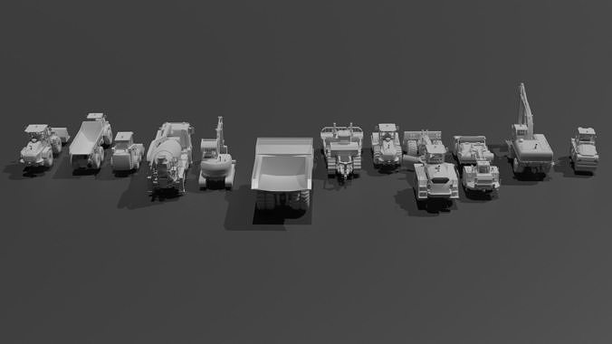 3D model Construction Vehicles Pack VR / AR / low-poly | CGTrader