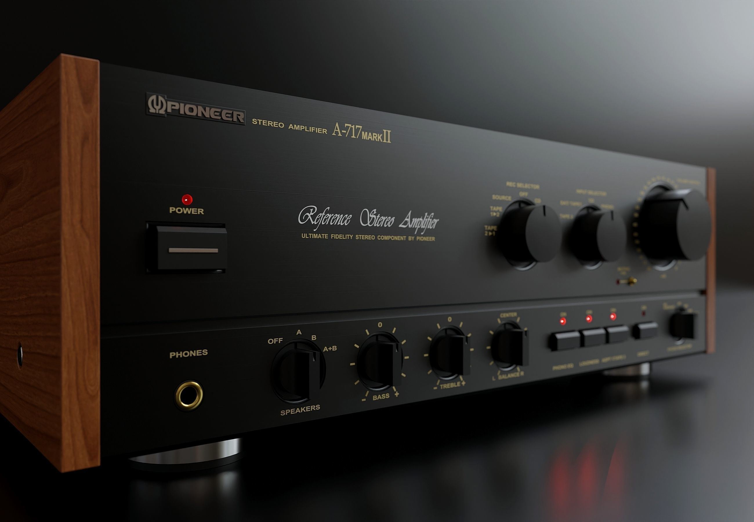 Vintage Pioneer Amplifier 1 3D model | CGTrader