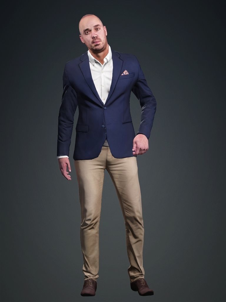 Rigged Blender Man-D 3D Model 3D model animated rigged | CGTrader