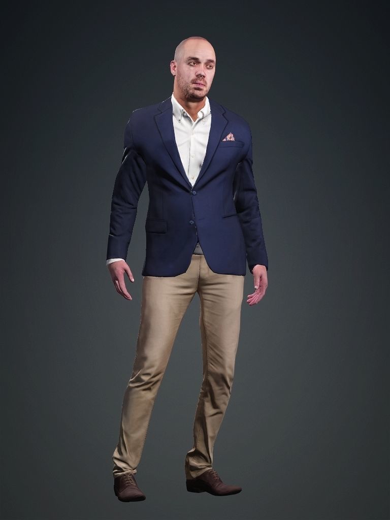 Rigged Blender Man-D 3D Model 3D model animated rigged | CGTrader