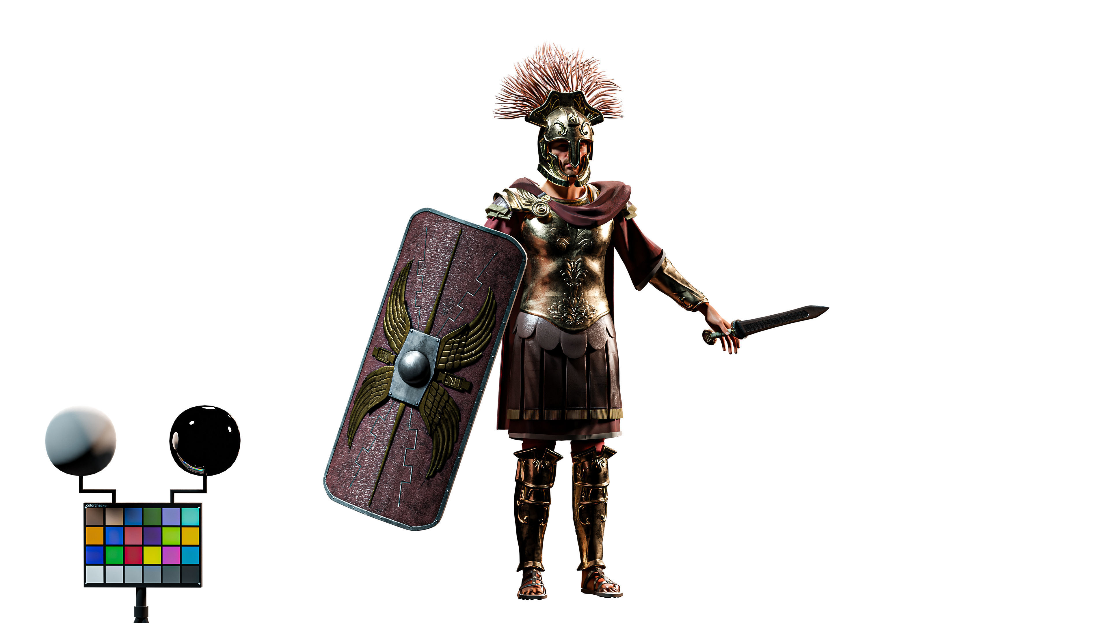 3D model Jules Cesar - Roman Emperor Centurion Blender VR / AR / low ...