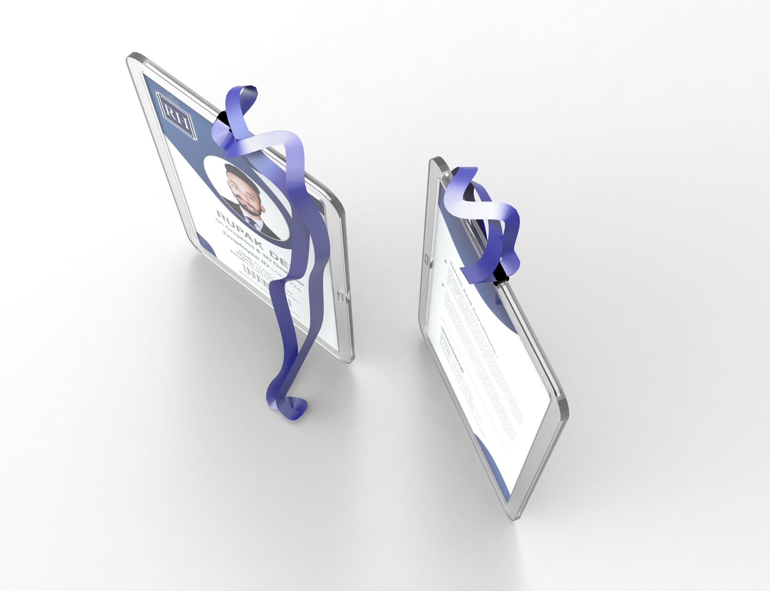 3D ID Card Mockup free VR / AR / low-poly 3D model | CGTrader