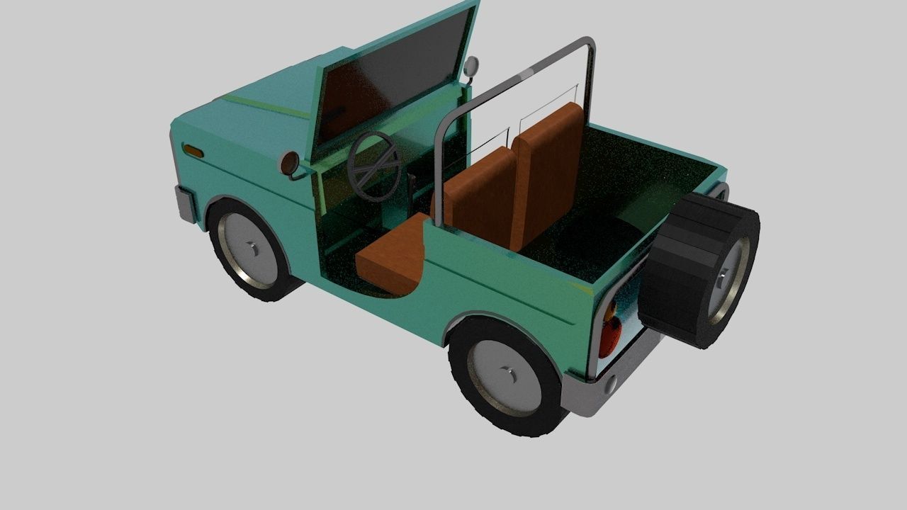 Jeep Low Poly free VR / AR / low-poly 3D model | CGTrader
