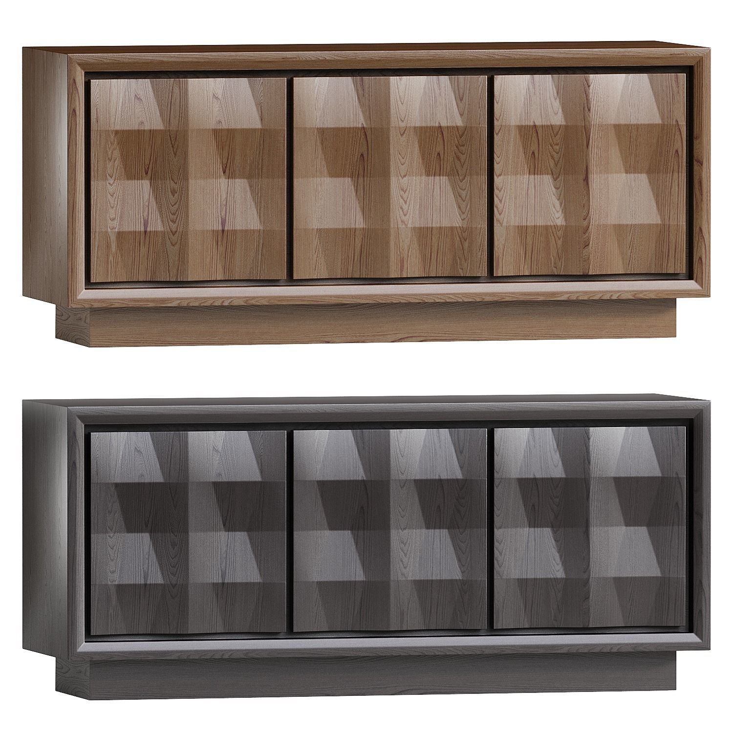 Carved Pattern Media Console 3D model | CGTrader