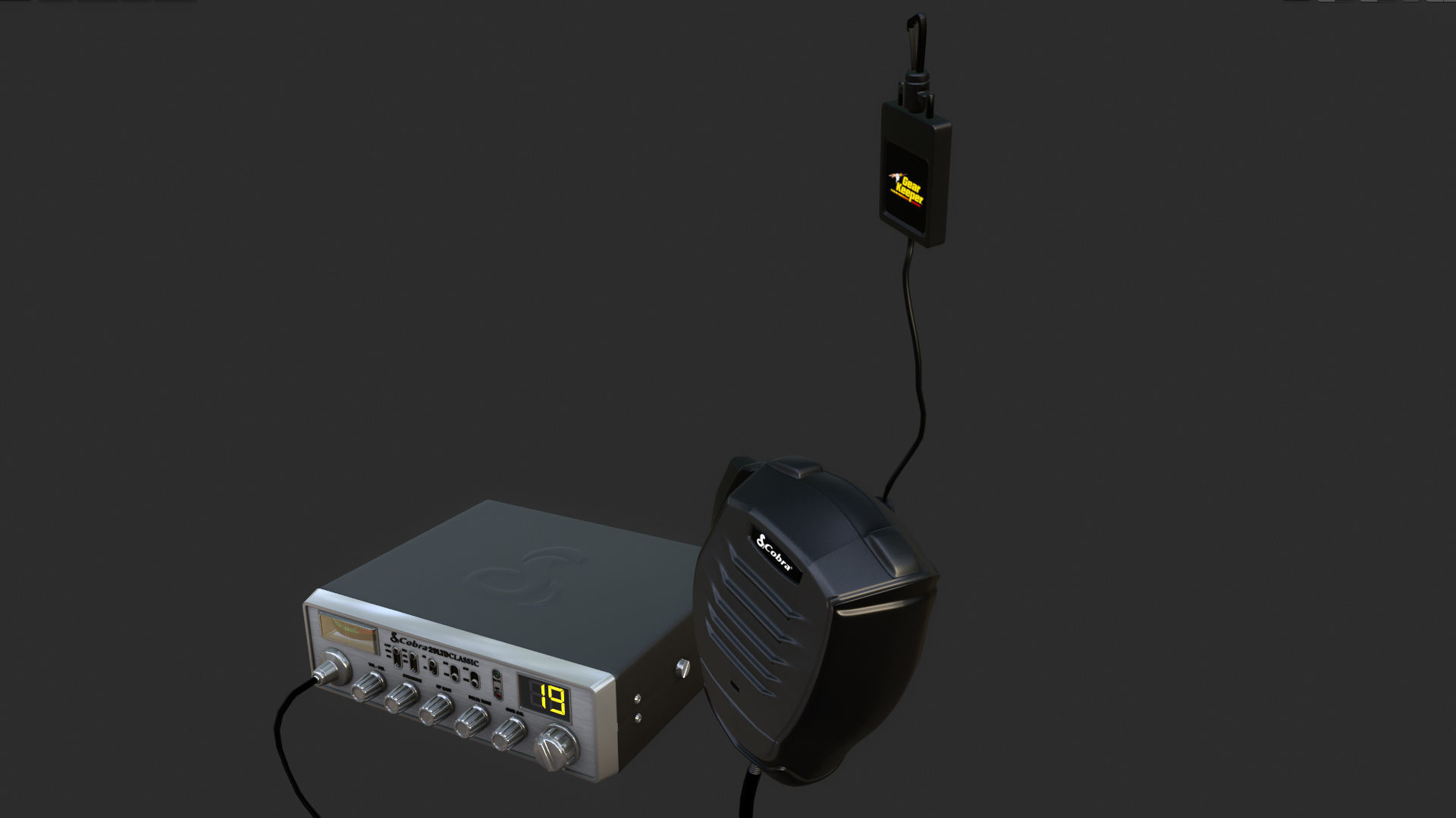 Cobra CB Radio free 3D model | CGTrader