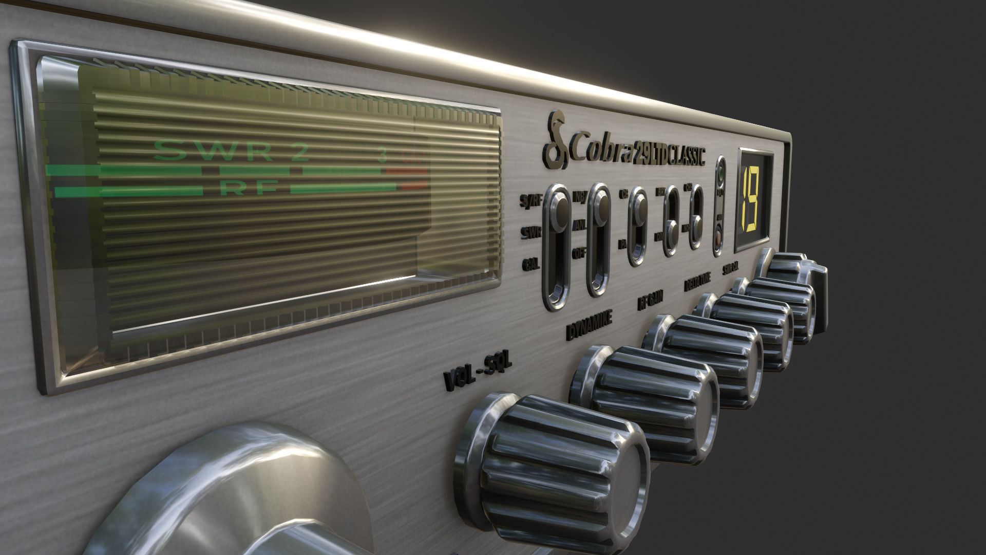 Cobra CB Radio free 3D model | CGTrader