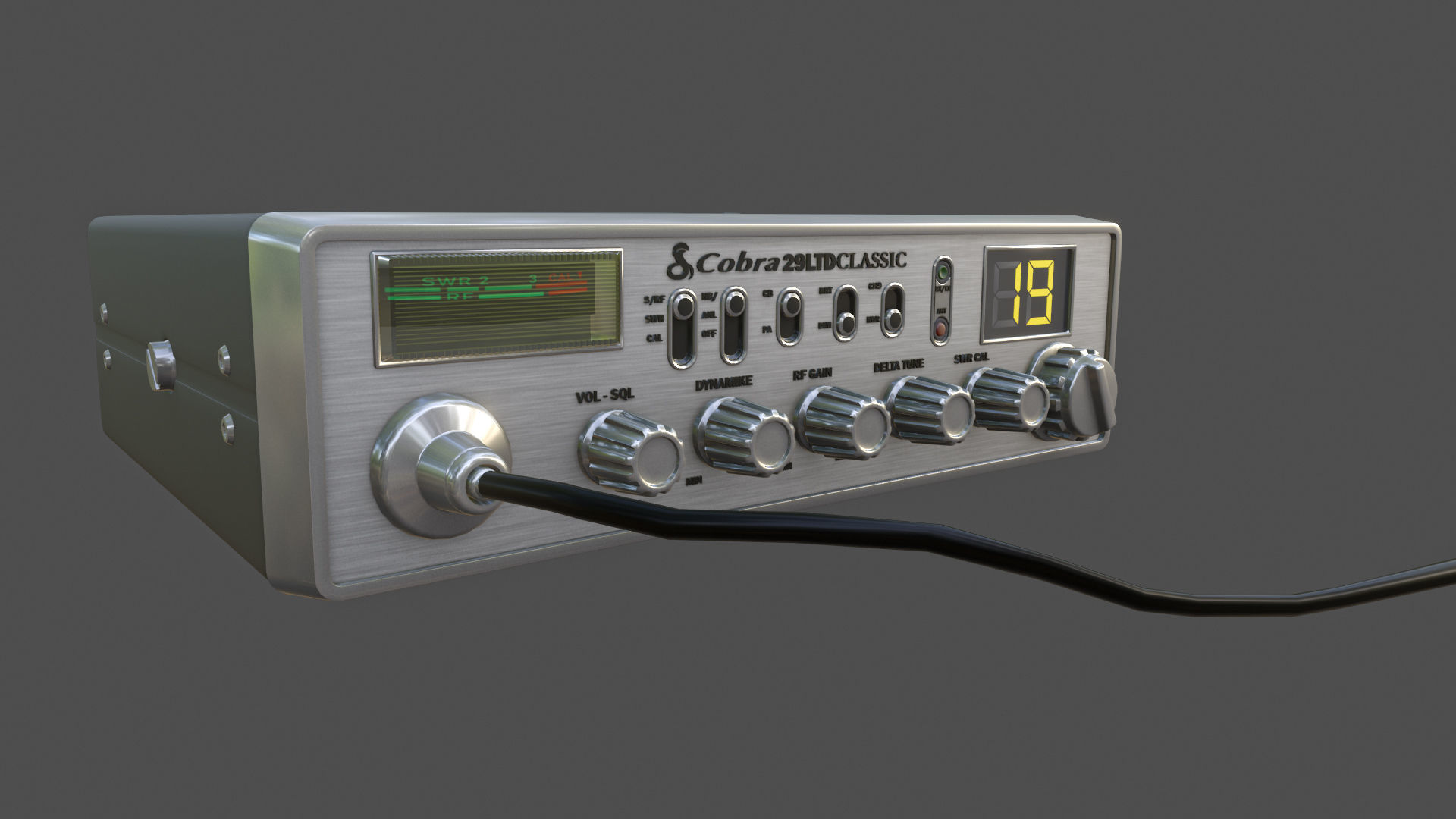 Cobra CB Radio free 3D model | CGTrader