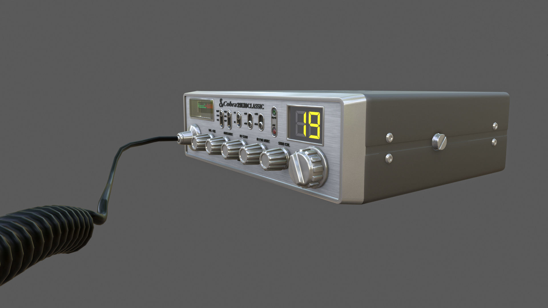 Cobra CB Radio free 3D model | CGTrader