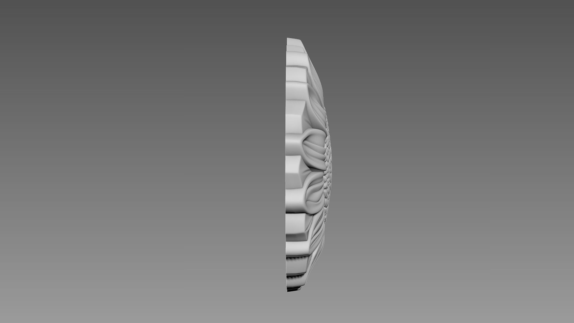 Sunflower Bas-relief 3D model | CGTrader