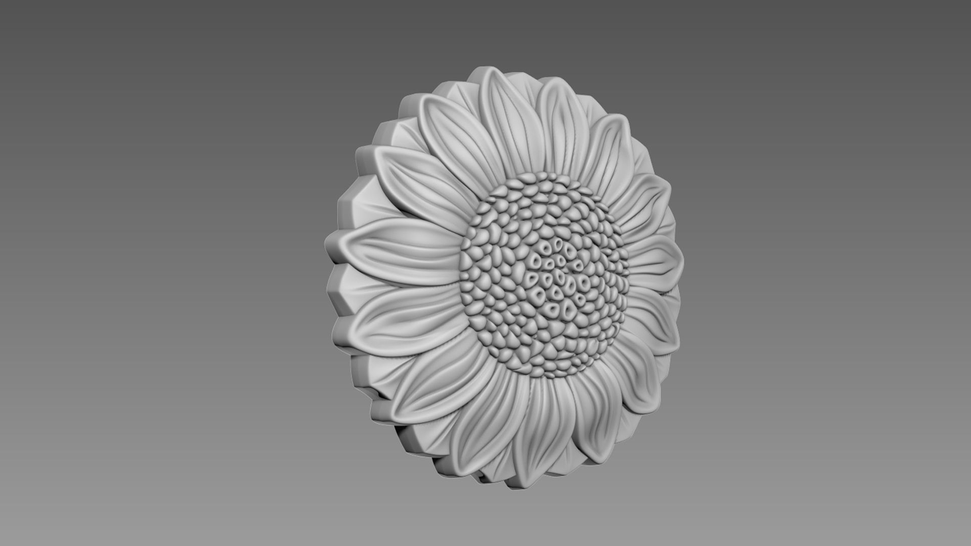 Sunflower Bas-relief 3D model | CGTrader