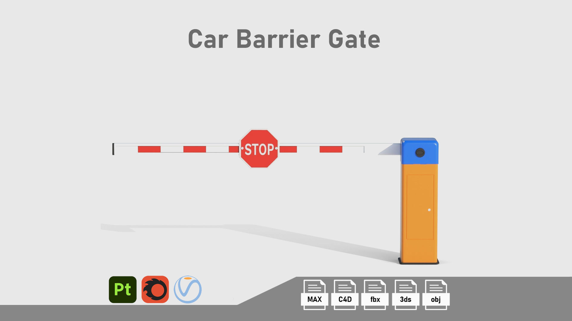 3D model Car Barrier Gate VR / AR / low-poly | CGTrader