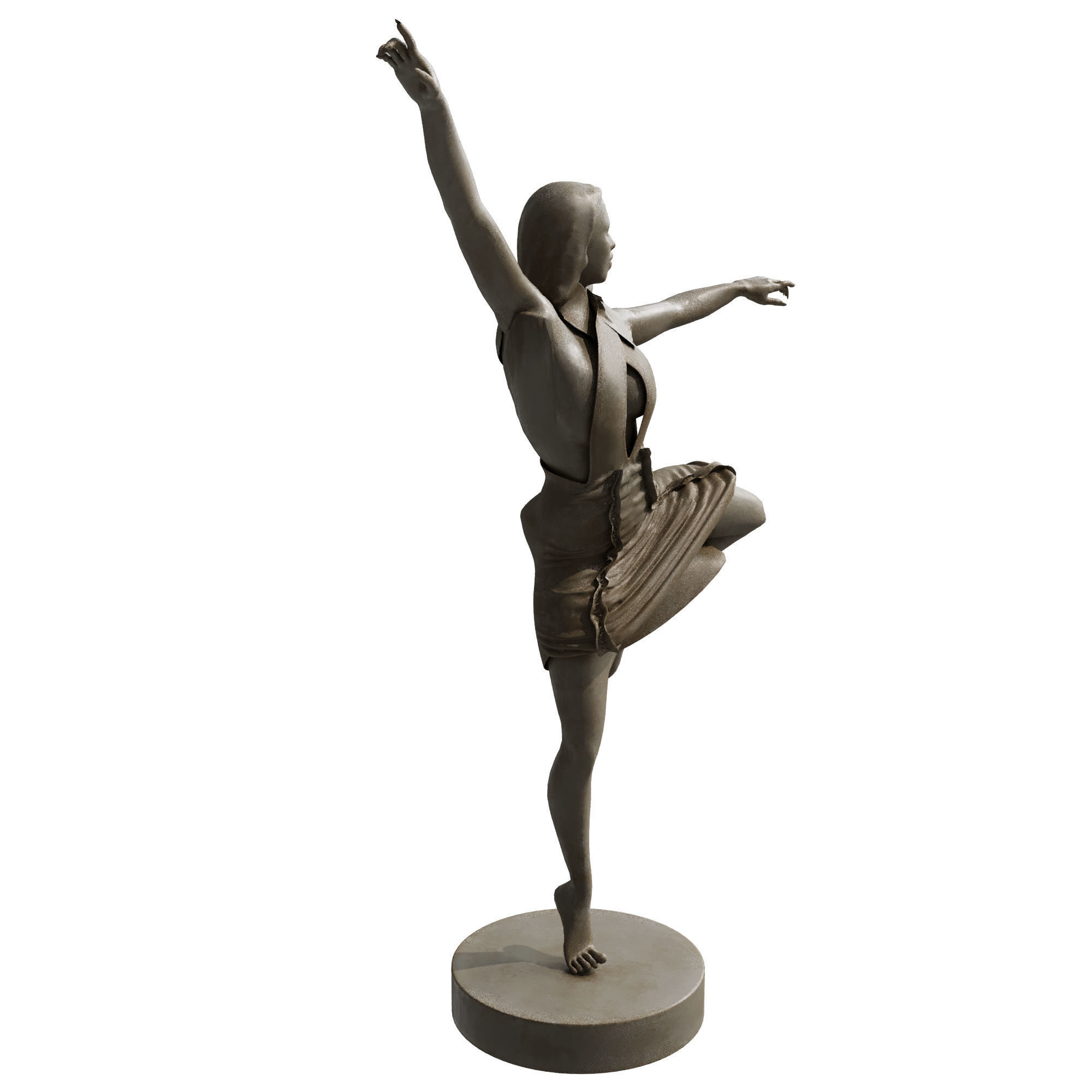 girl dance sculpture 3D model | CGTrader