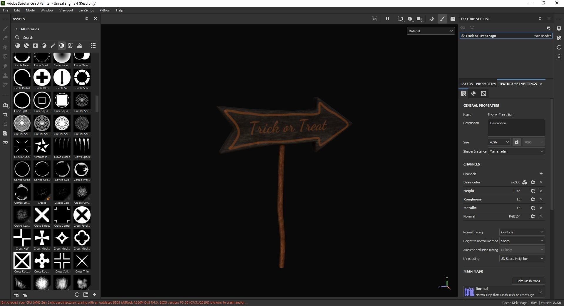 3D model Trick or Treat Sign 3D Model VR / AR / low-poly | CGTrader