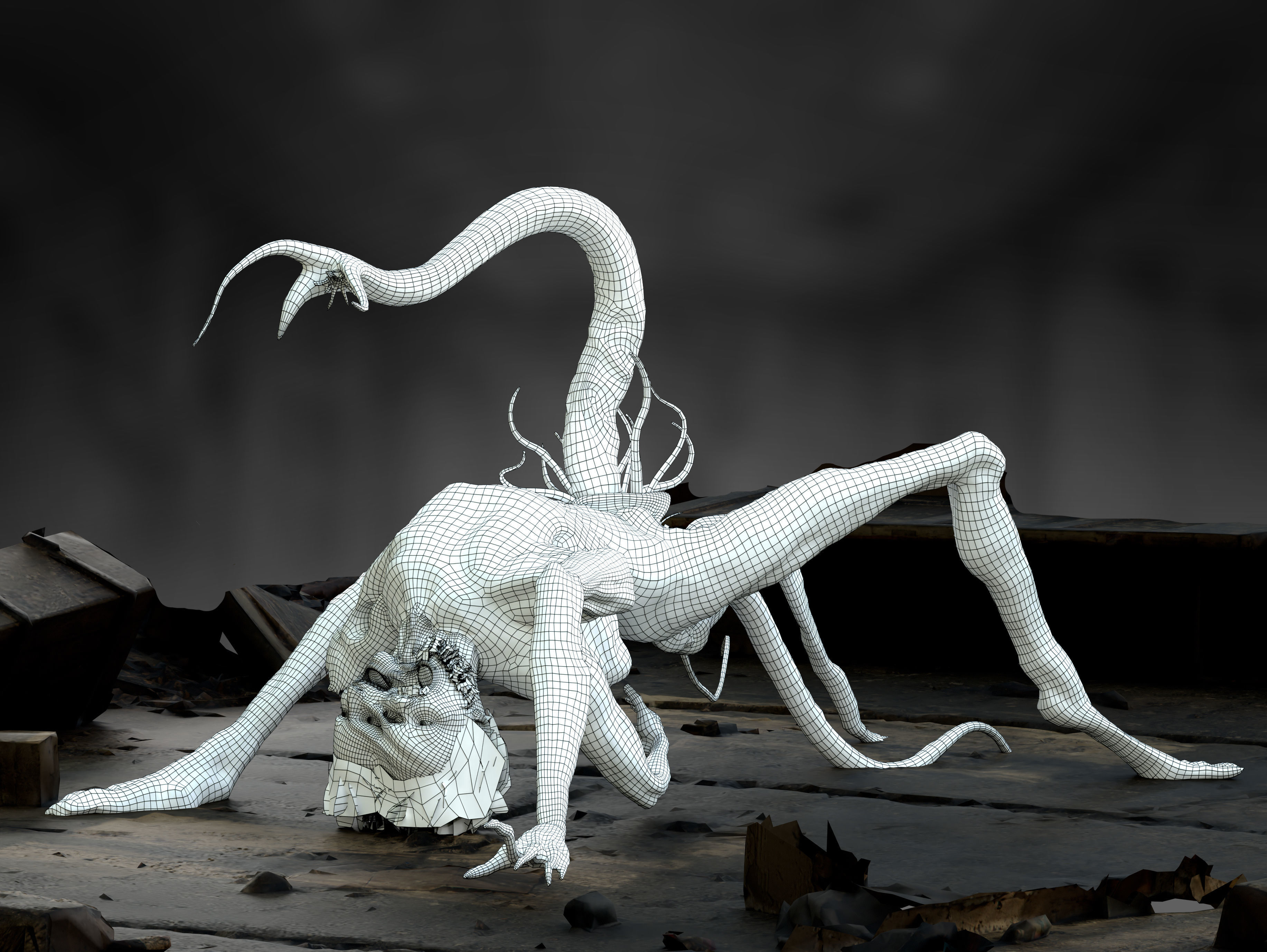 3D model Split Face from The Thing VR / AR / low-poly | CGTrader