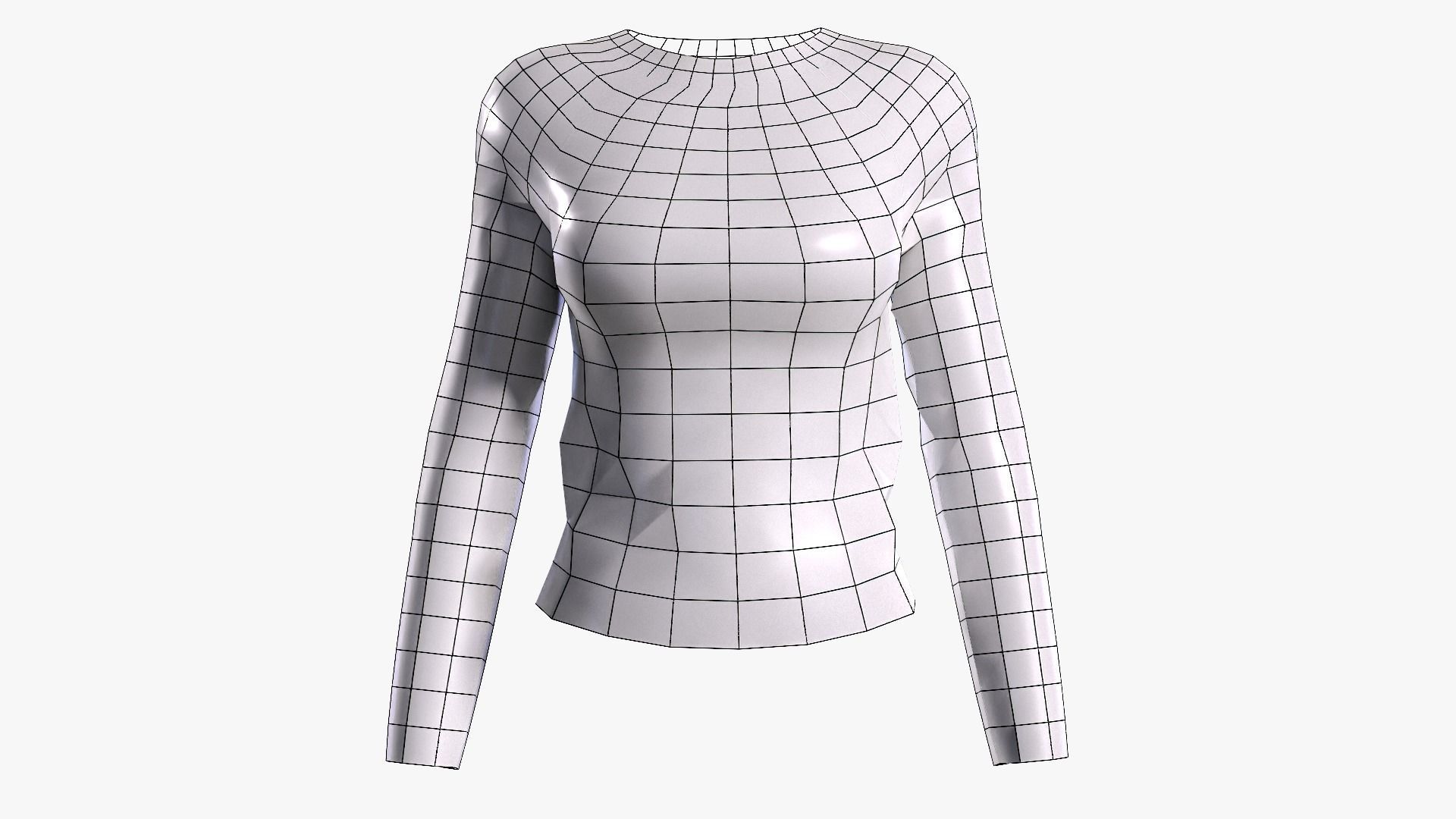 3D model Women Raglan Shirt VR / AR / low-poly | CGTrader