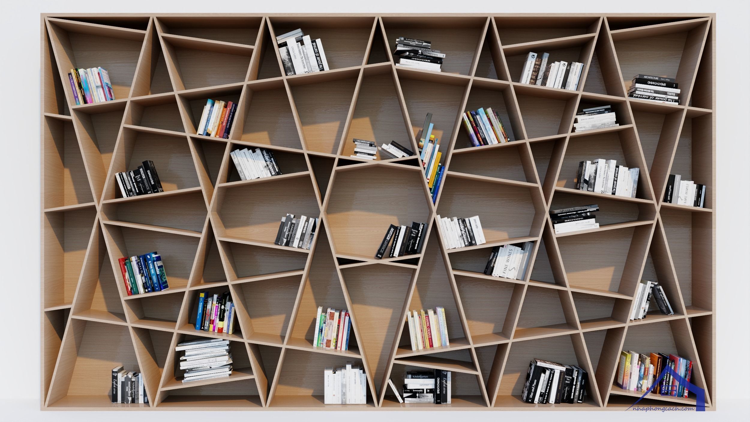 Triangle Bookshelf Design 3D model | CGTrader