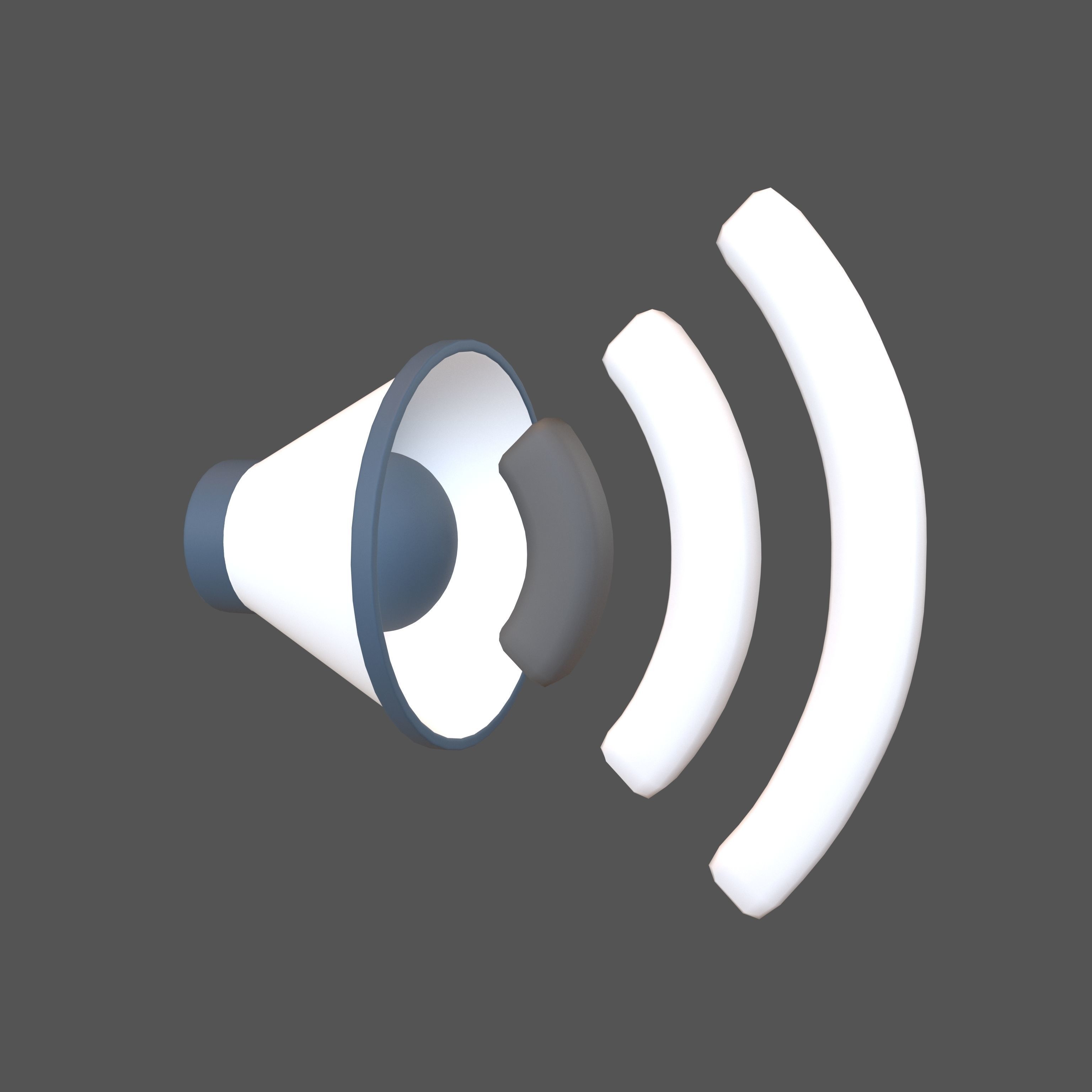 3D model Sound Volume Icon v1 001 VR / AR / low-poly | CGTrader