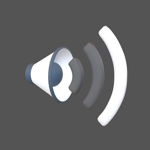 3D model Sound Volume Icon v1 002 VR / AR / low-poly | CGTrader