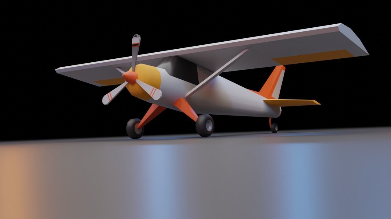 3D model Low Poly Plane - Roblox VR / AR / low-poly | CGTrader