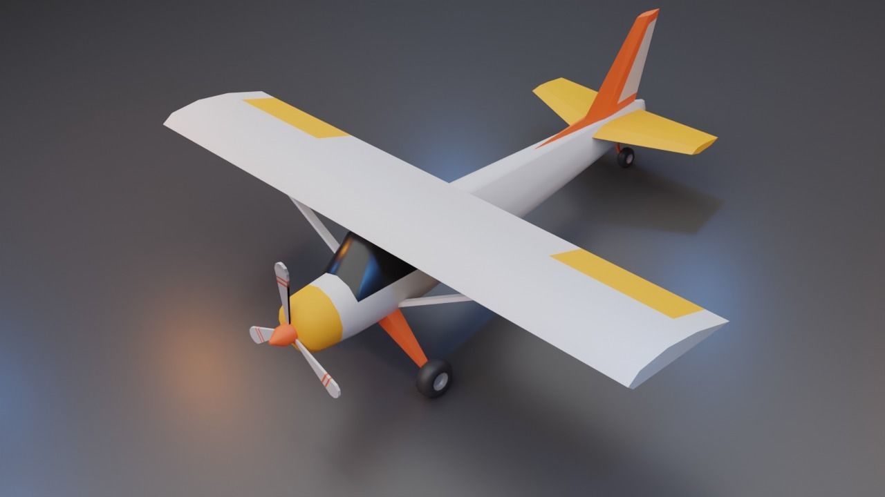 3D model Low Poly Plane - Roblox VR / AR / low-poly | CGTrader