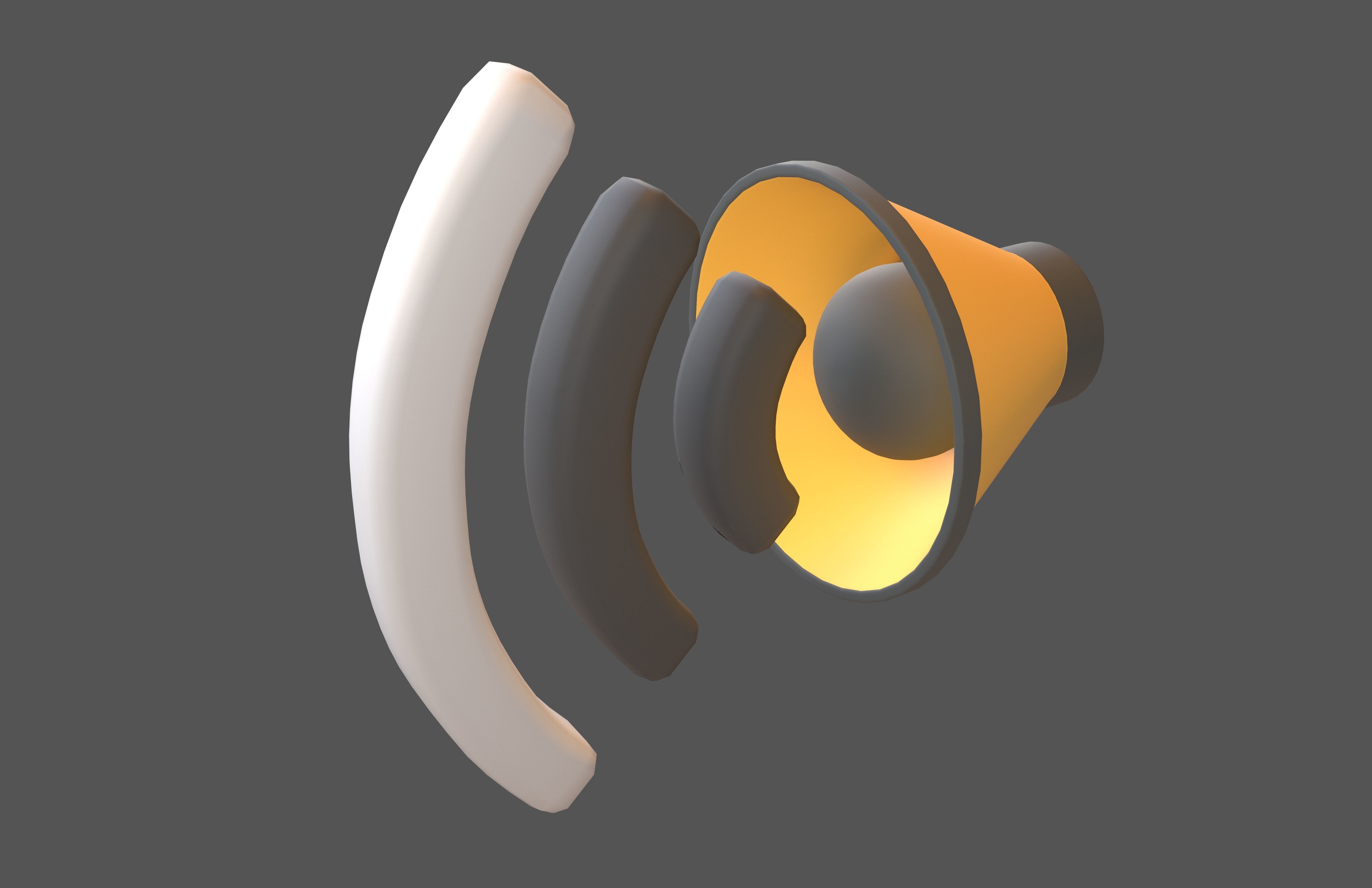 3D model Sound Volume Icon v1 005 VR / AR / low-poly | CGTrader