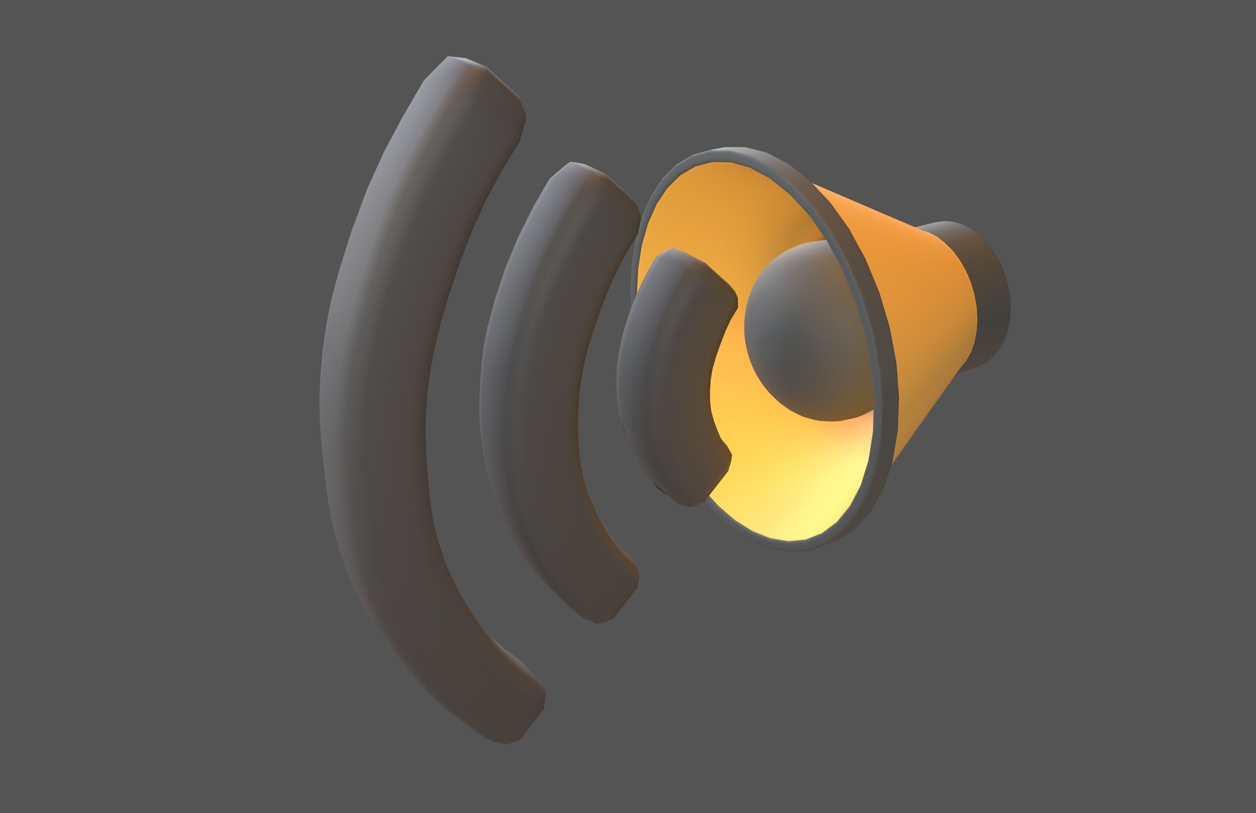 3D model Sound Volume Icon v1 006 VR / AR / low-poly | CGTrader