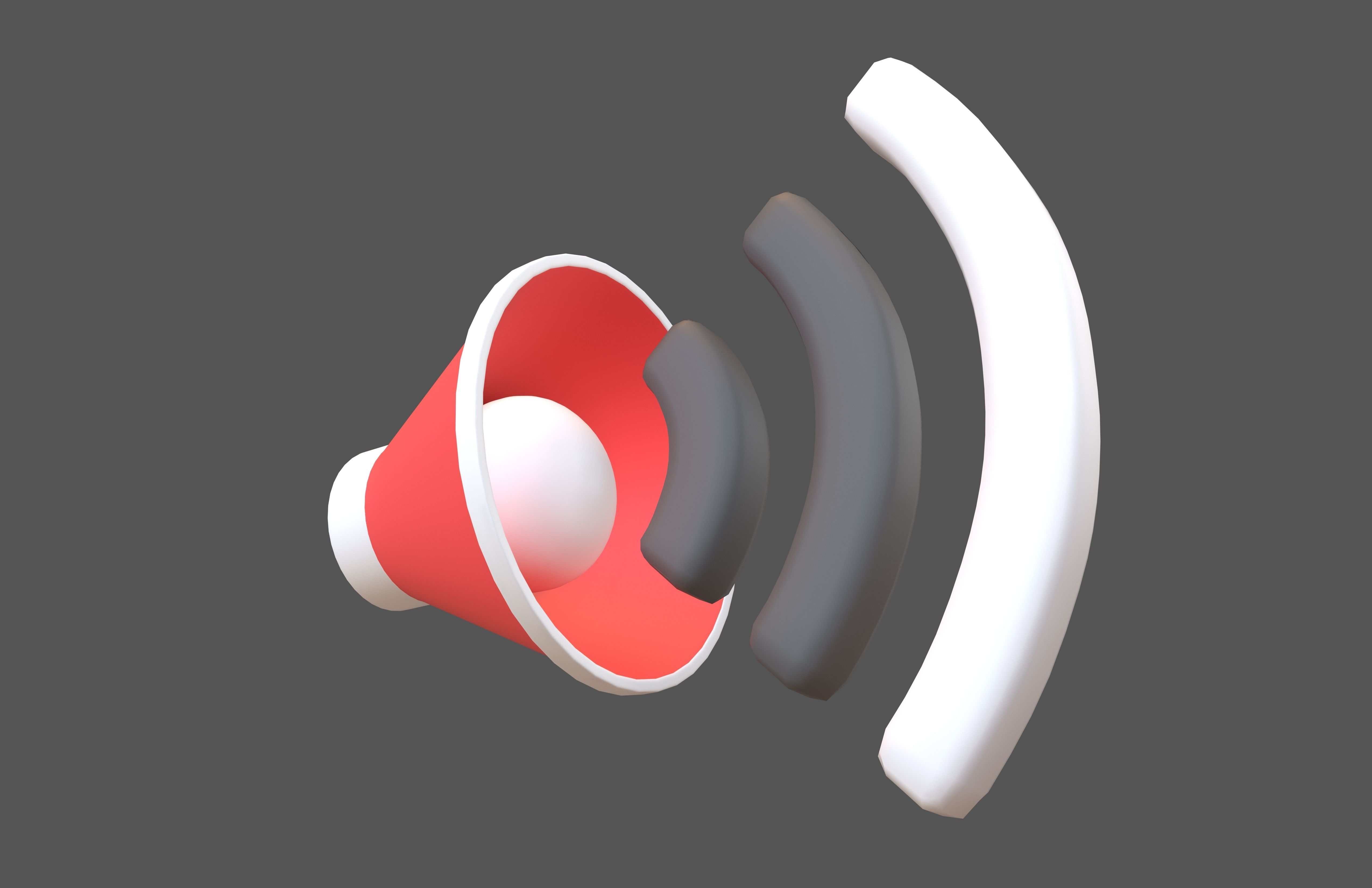 3D model Sound Volume Icon v1 008 VR / AR / low-poly | CGTrader